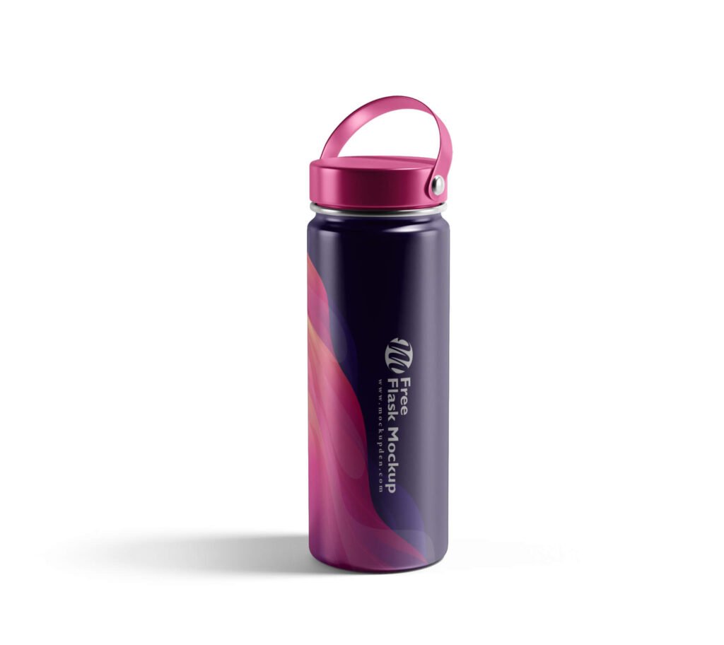 Free Flask Mockup PSD Template - Mockup Den