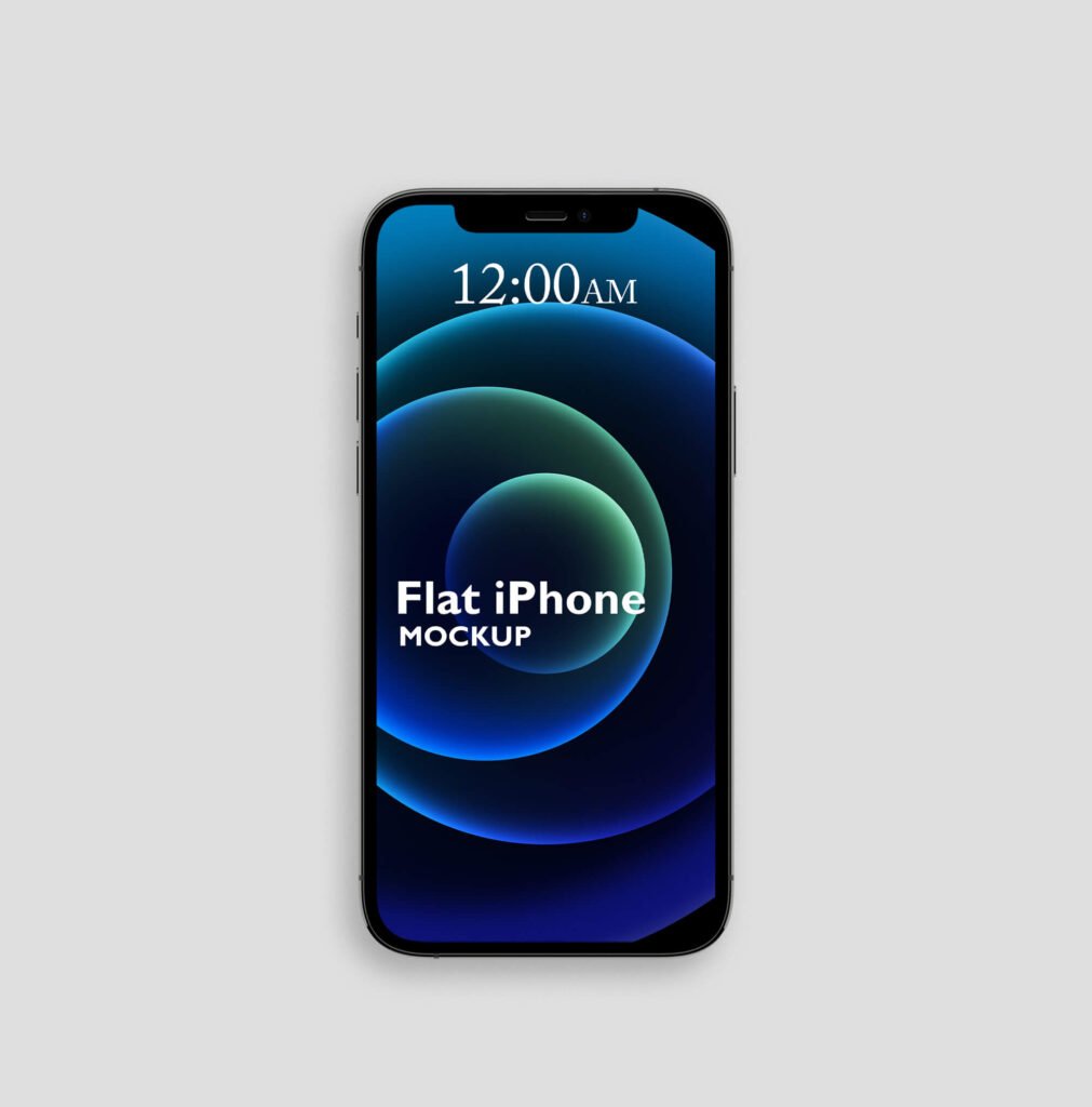 Free Flat iPhone Mockup PSD Template - Mockup Den
