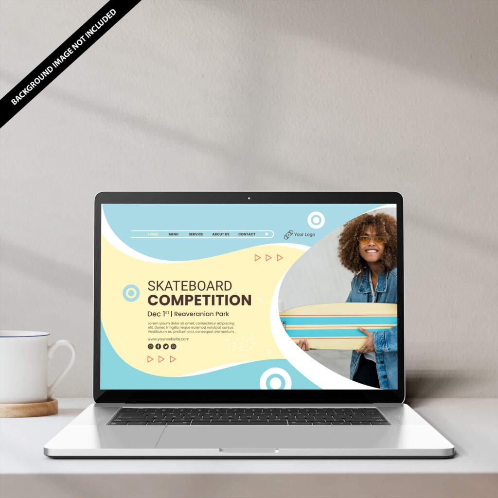 Free Landing Page Mockup PSD Template - Mockup Den