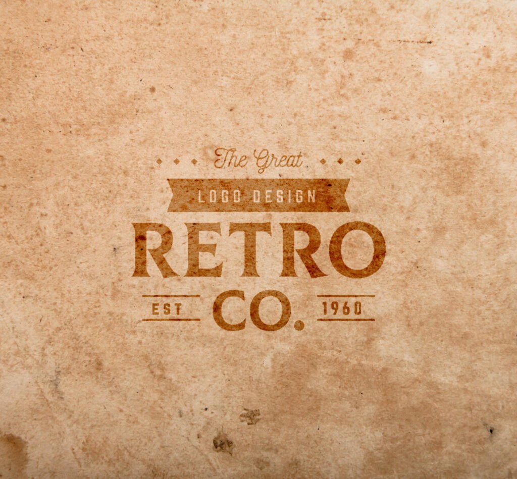 Free Retro Logo Mockup PSD Template - Mockup Den