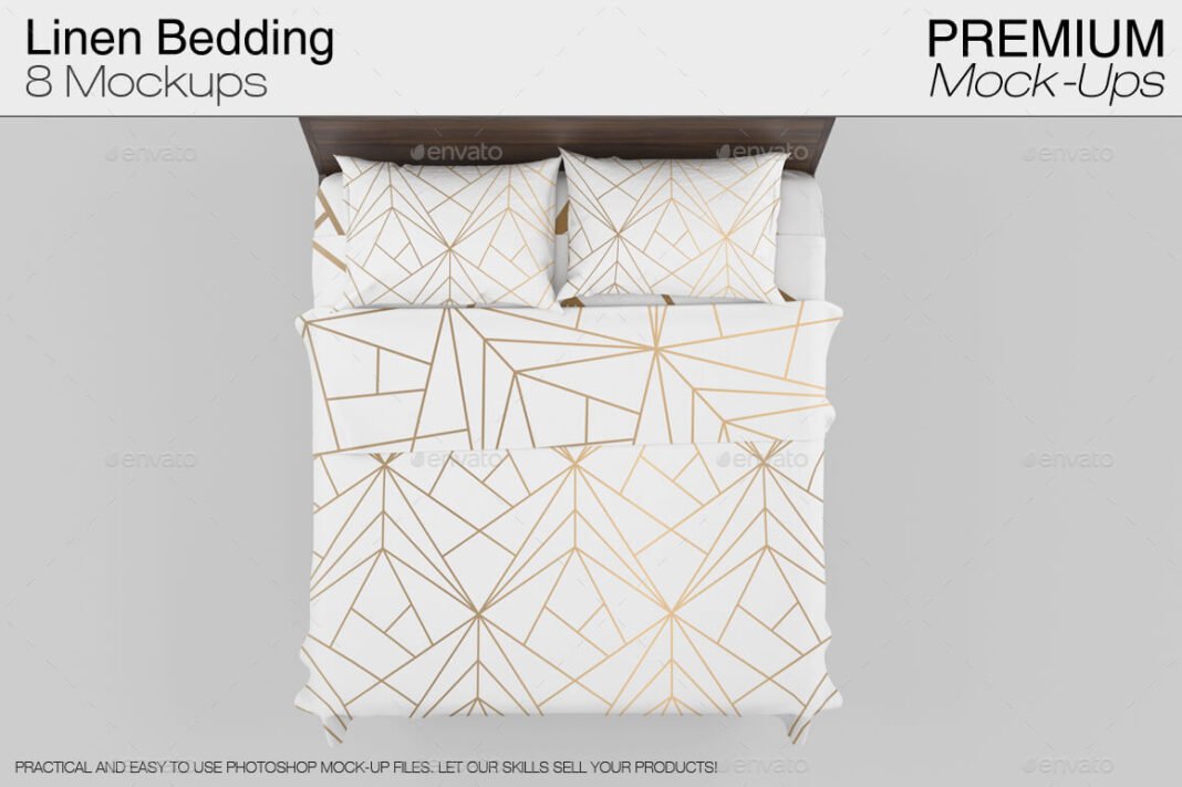 18+ Beautiful Bed Mockup PSD Templates - Mockup Den