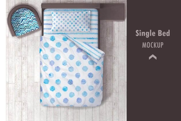 18+ Beautiful Bed Mockup PSD Templates - Mockup Den
