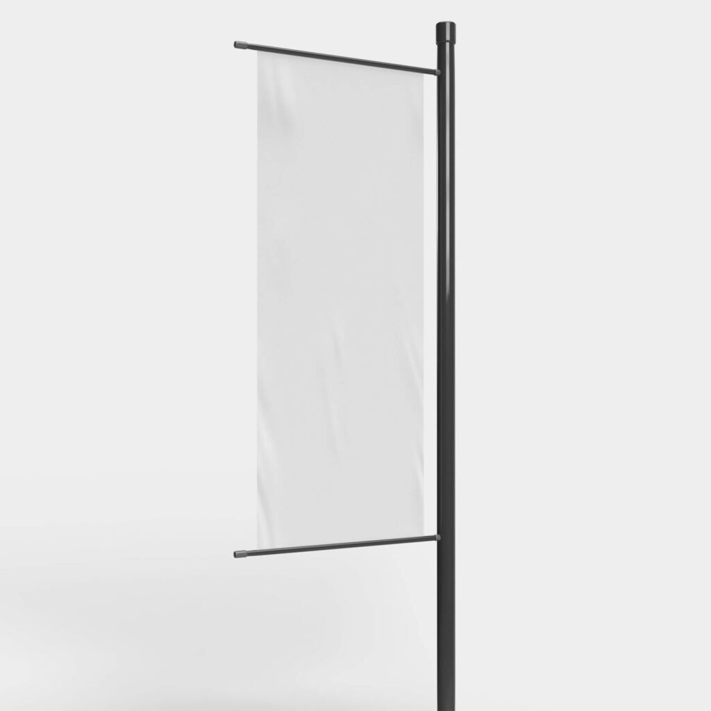 Free Street Pole Banner Mockup PSD Template - Mockup Den