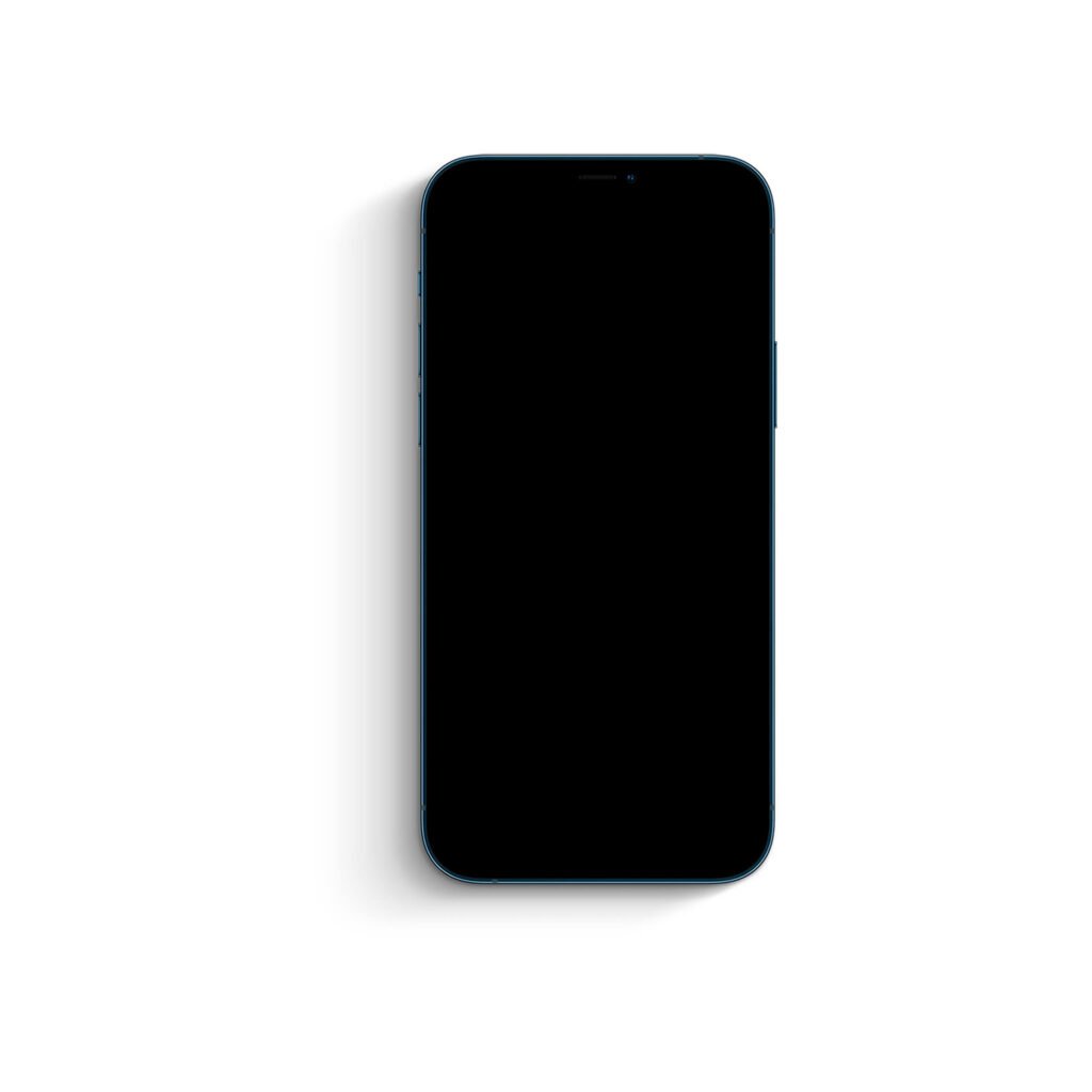 Free iPhone 12 Pro Max On Table Mockup - Mockup Den