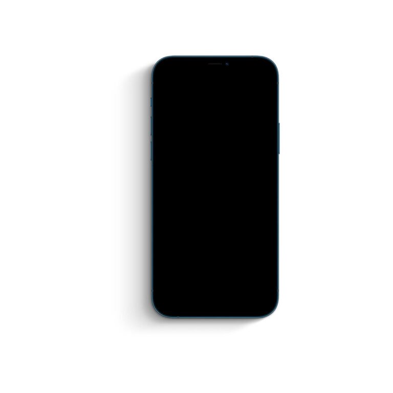 Free iPhone 12 Pro Max On Table Mockup - Mockup Den