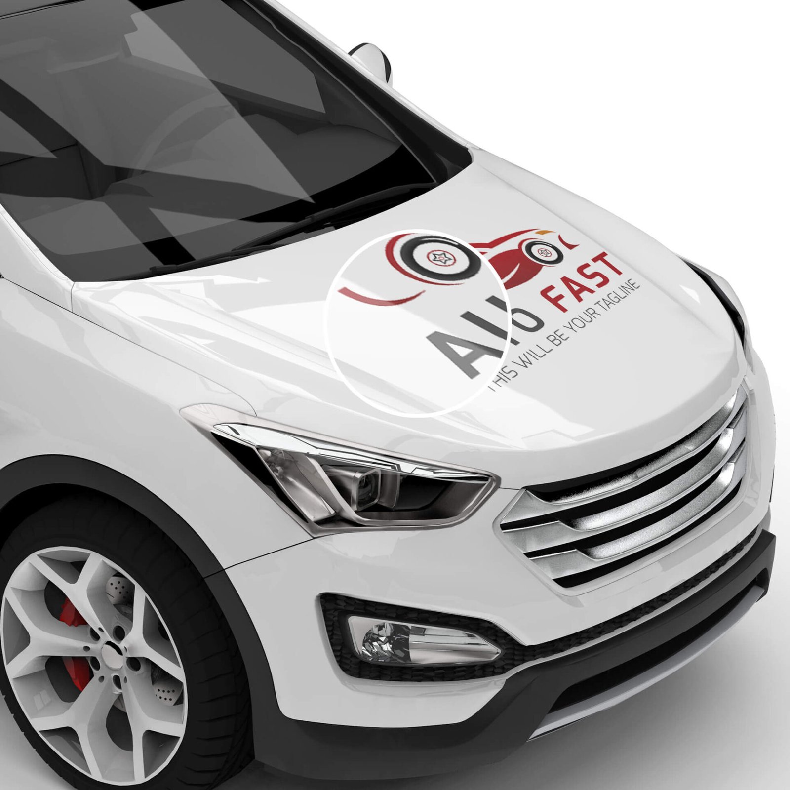 Free Car Logo Mockup PSD Template - Mockup Den