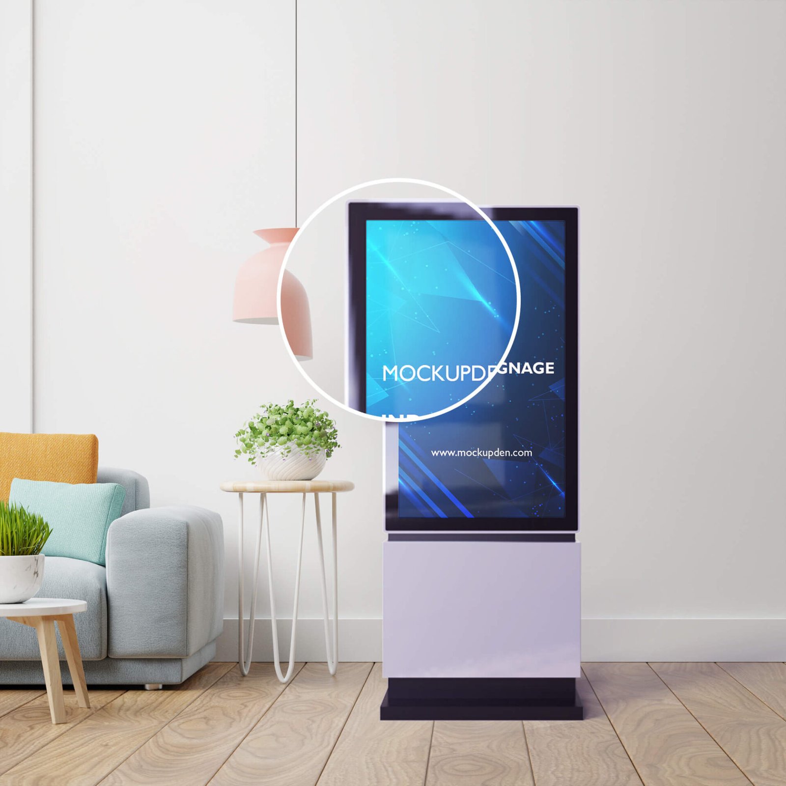 Free Indoor Signage Mockup PSD Template - Mockup Den