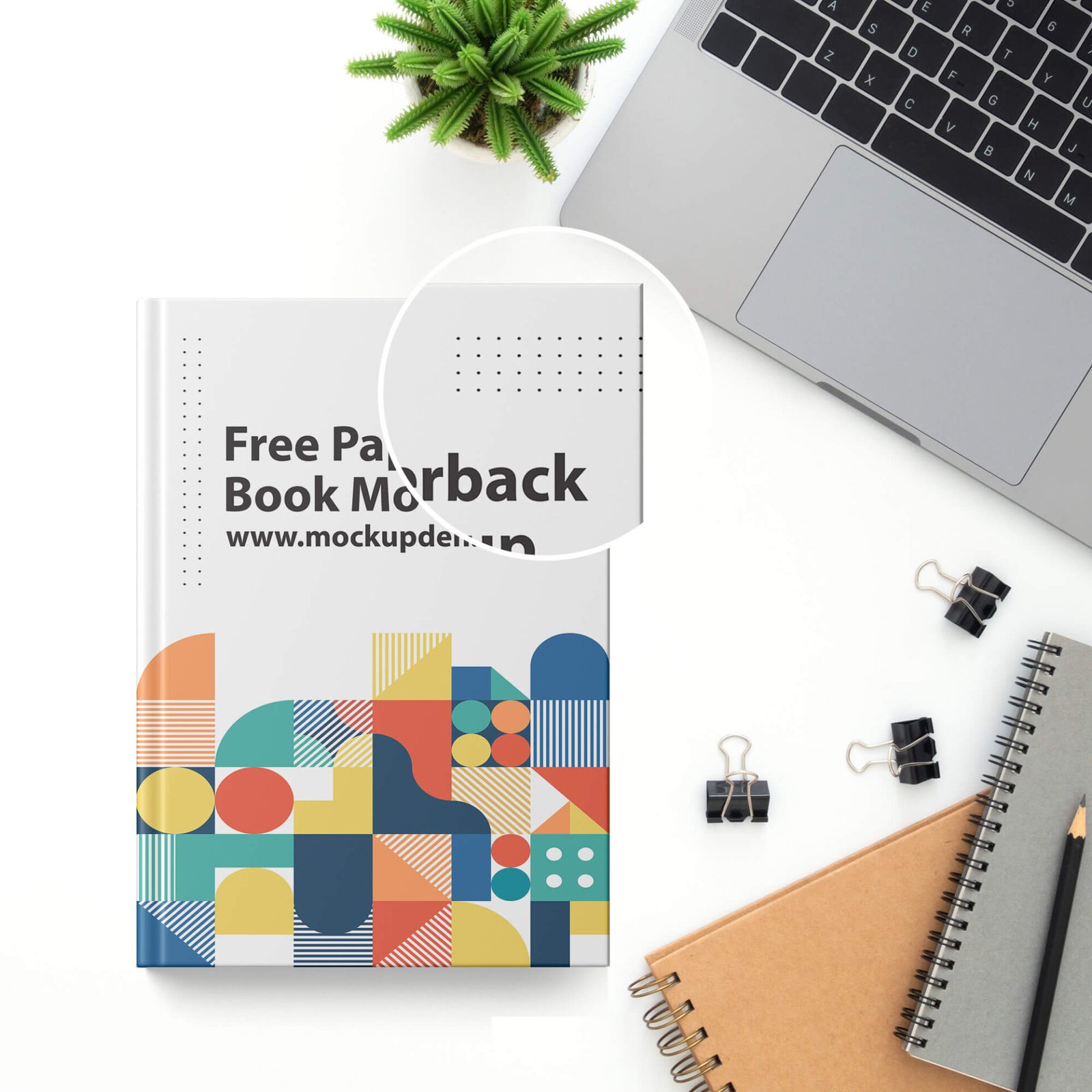 Free Paperback Book Mockup On a Table PSD Template - Mockup Den