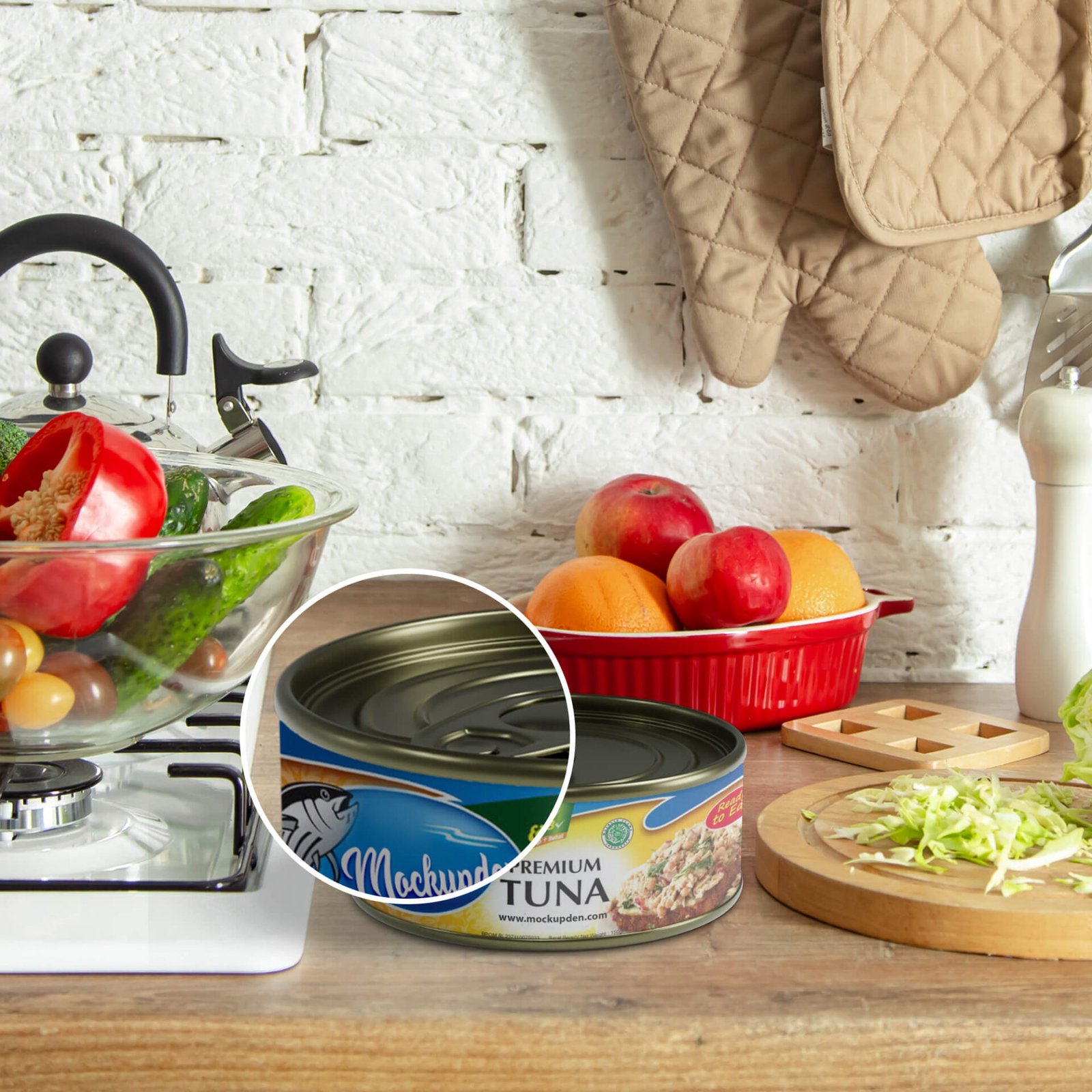 25+ Stunning Free Food Can Mockups | Cpet, Tin, Plastic, PSD