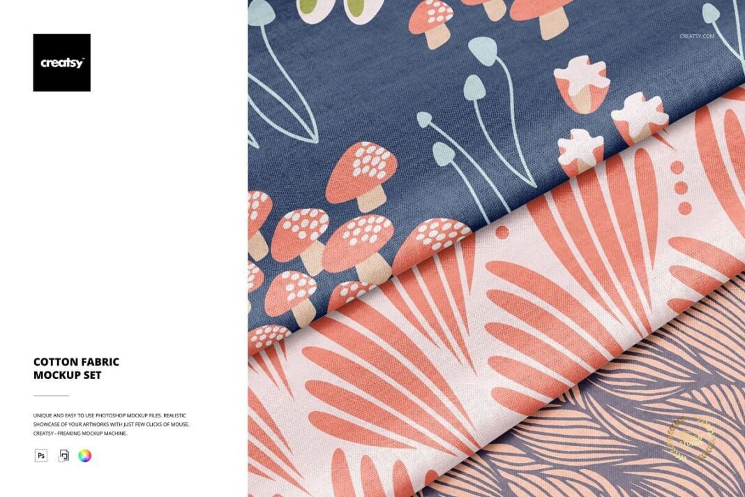 15+ Unique Fabric Pattern Mockup PSD Templates - Mockup Den