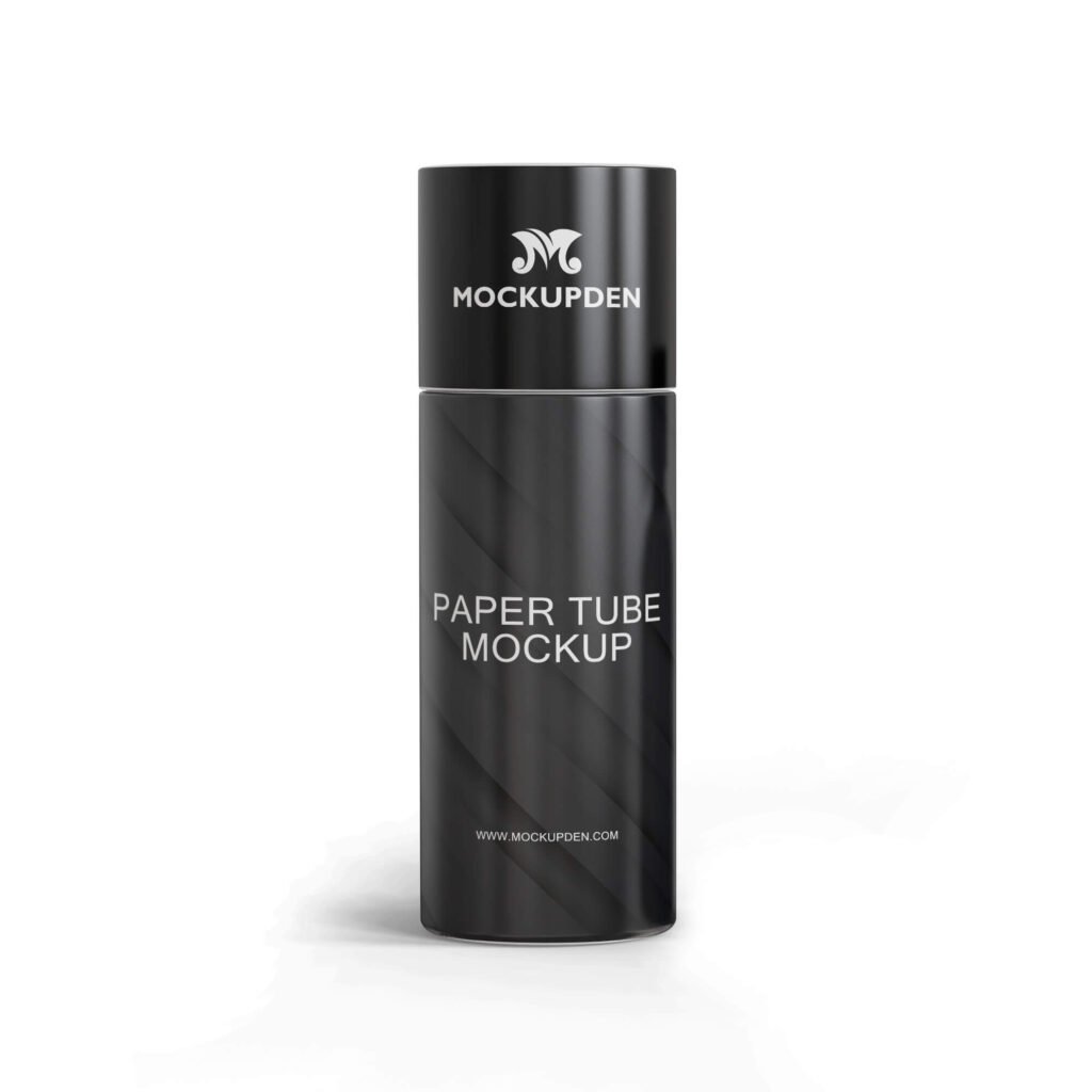 Free Paper Tube Packaging Mockup PSD Template - Mockup Den