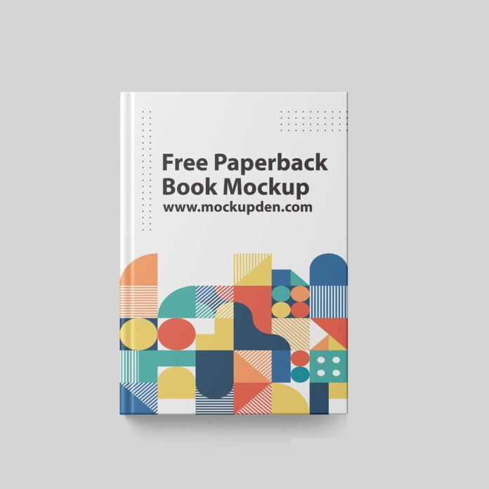 Free Paperback Book Mockup On a Table PSD Template - Mockup Den