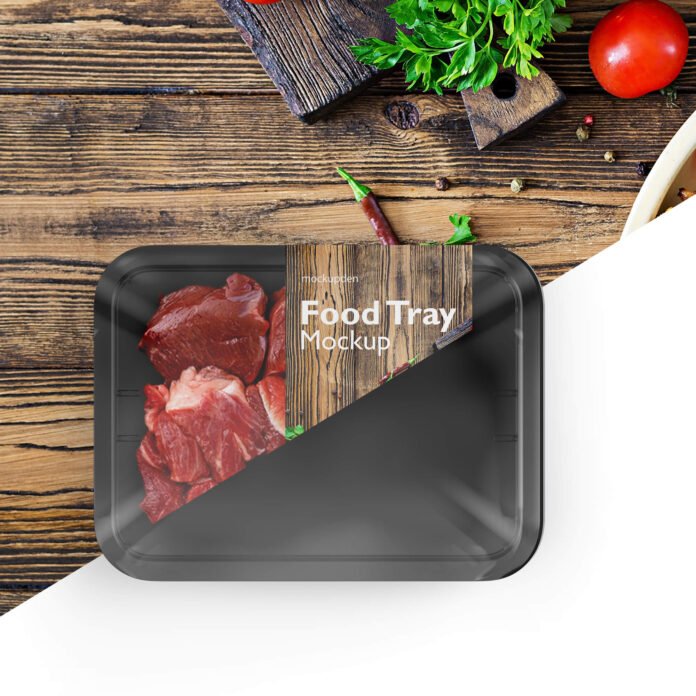Free Designer Food Tray Mockup PSD Template: - Mockup Den
