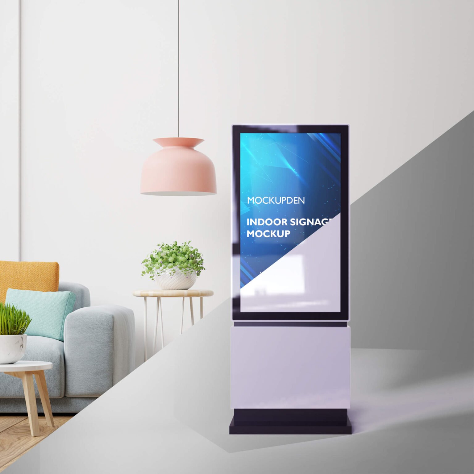 Free Indoor Signage Mockup PSD Template - Mockup Den