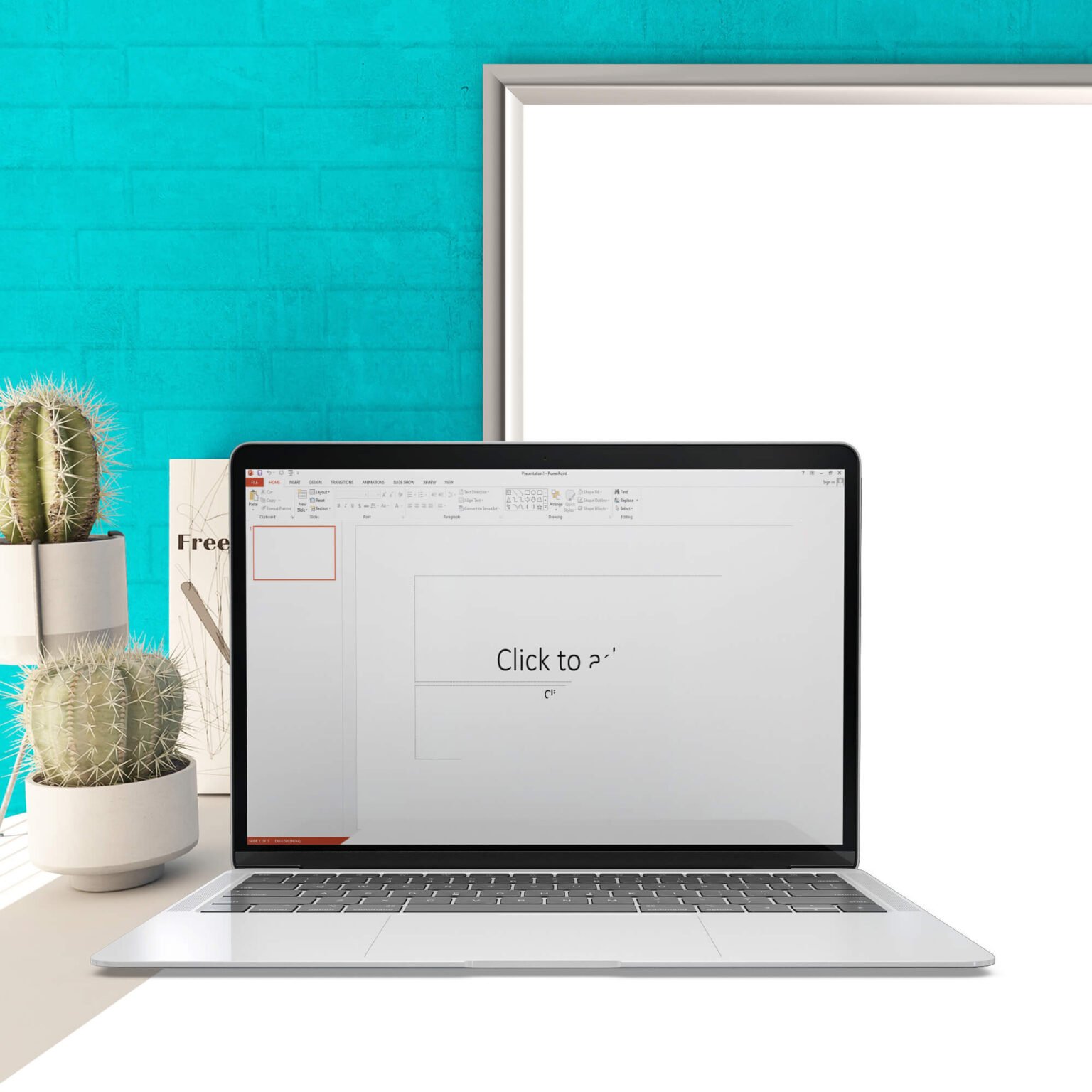 Free PowerPoint Mockup Template PSD - Mockup Den