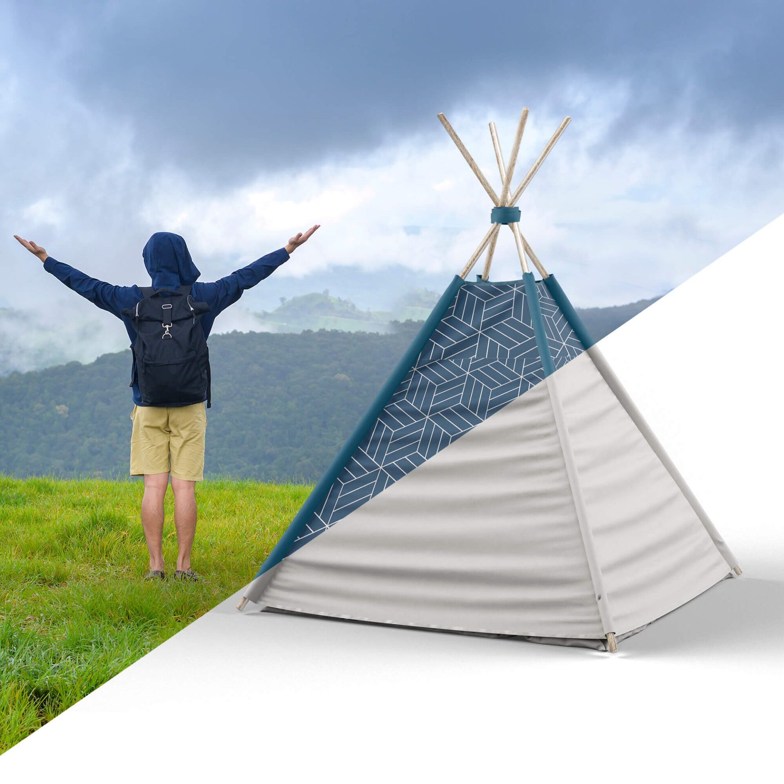 Free Tent Gazebo Mockup PSD Template - Mockup Den