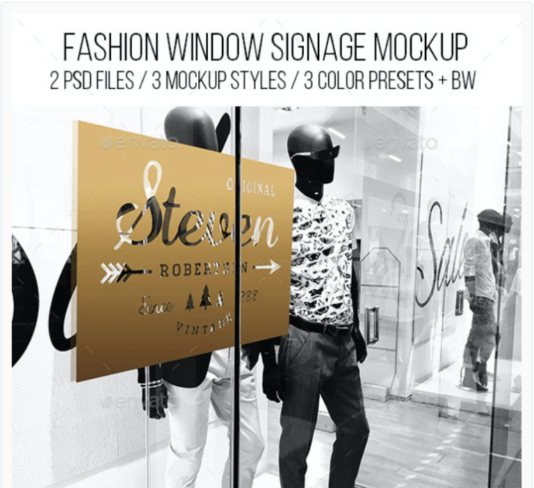 20+ Stunning Window Signage Mockup PSD Templates