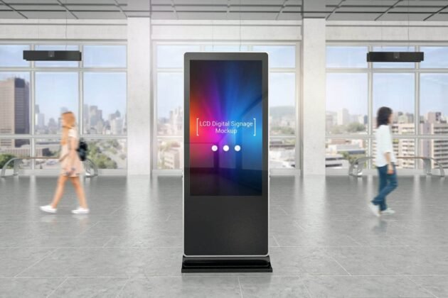 15+ Creative Indoor Signage Mockup PSD Templates -Mockup Den