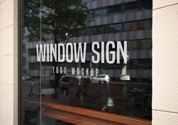 20+ Stunning Window Signage Mockup PSD Templates