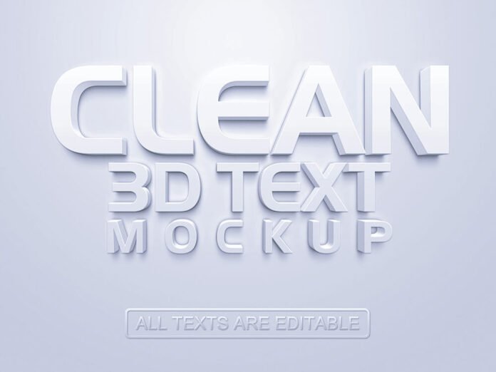 20+ Beautiful 3d Text Mockup PSD Templates | 3D Font