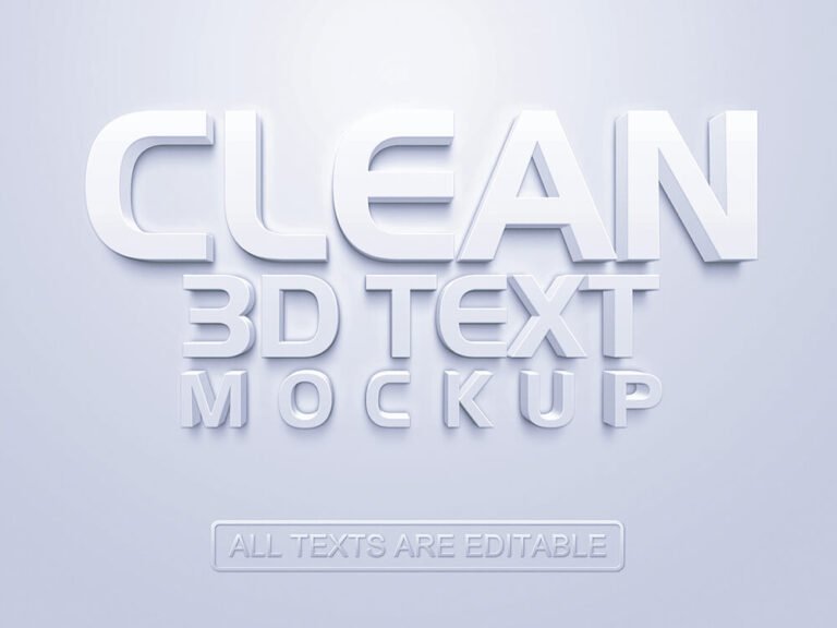 20+ Beautiful 3d Text Mockup PSD Templates | 3D Font