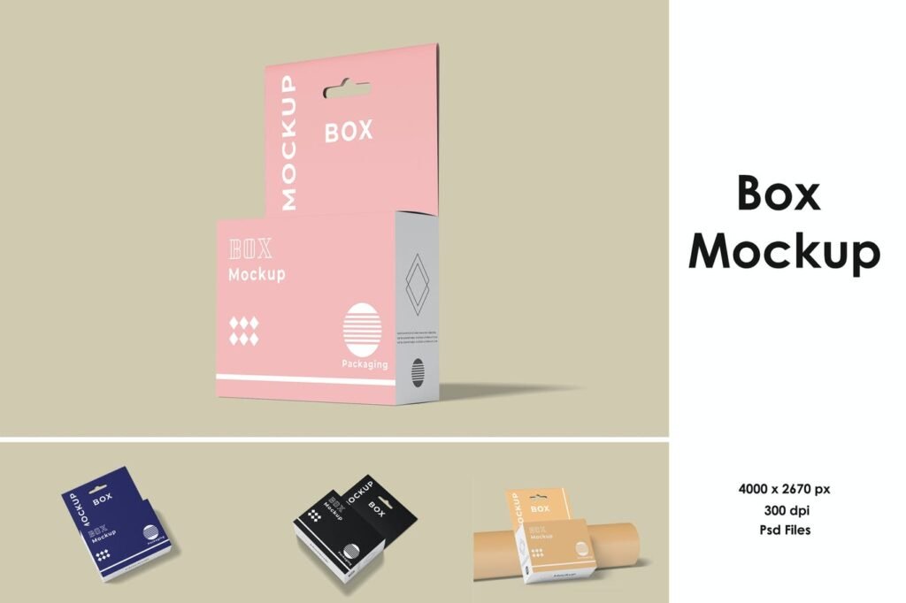 15+ Best Display Box Mockup PSD Design Presentation.