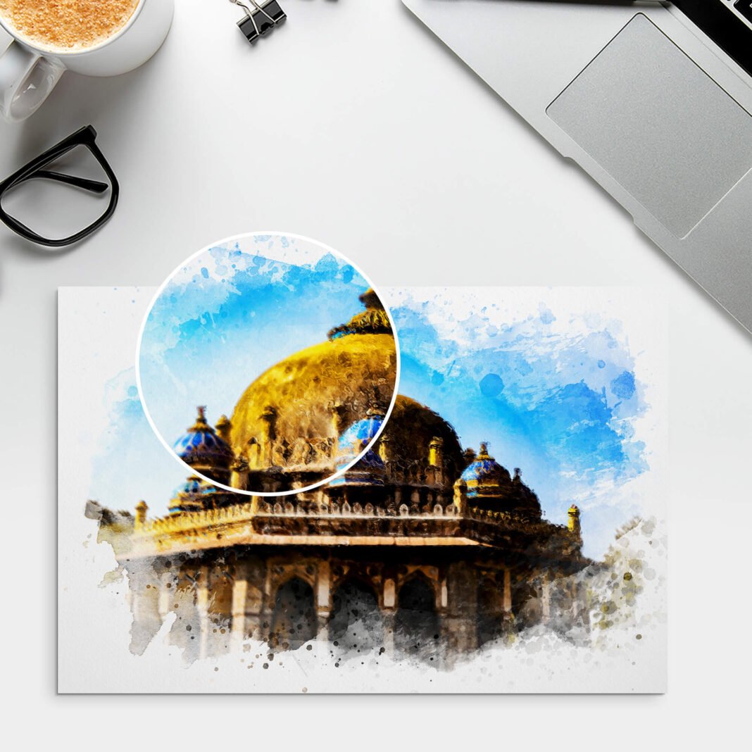 Free Watercolor Drawing Mockup PSD Template - Mockup Den