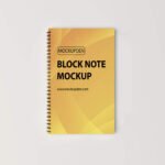 Free Block Note Mockup PSD Template - Mockup Den
