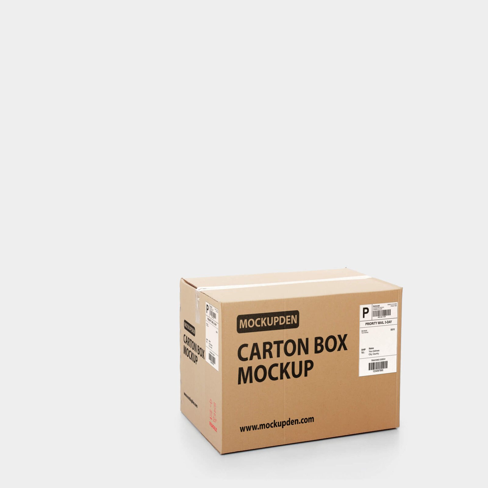 Free Carton Box Mockup PSD Template - Mockup Den