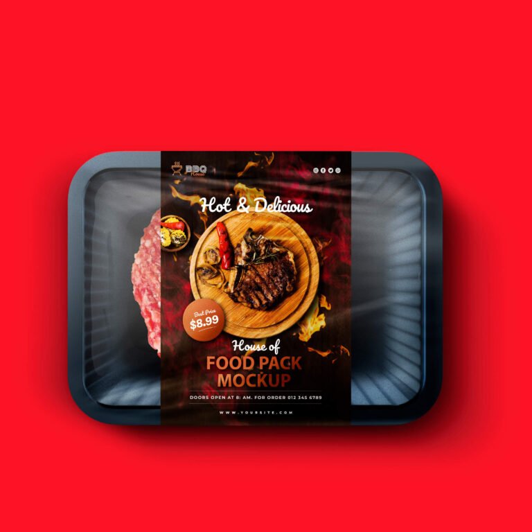 Free Food Pack Mockup PSD Template - Mockup Den