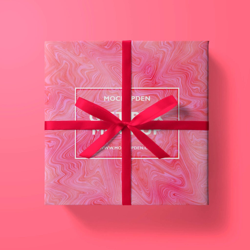 Free Gift Box Mockup PSD Template - Mockup Den