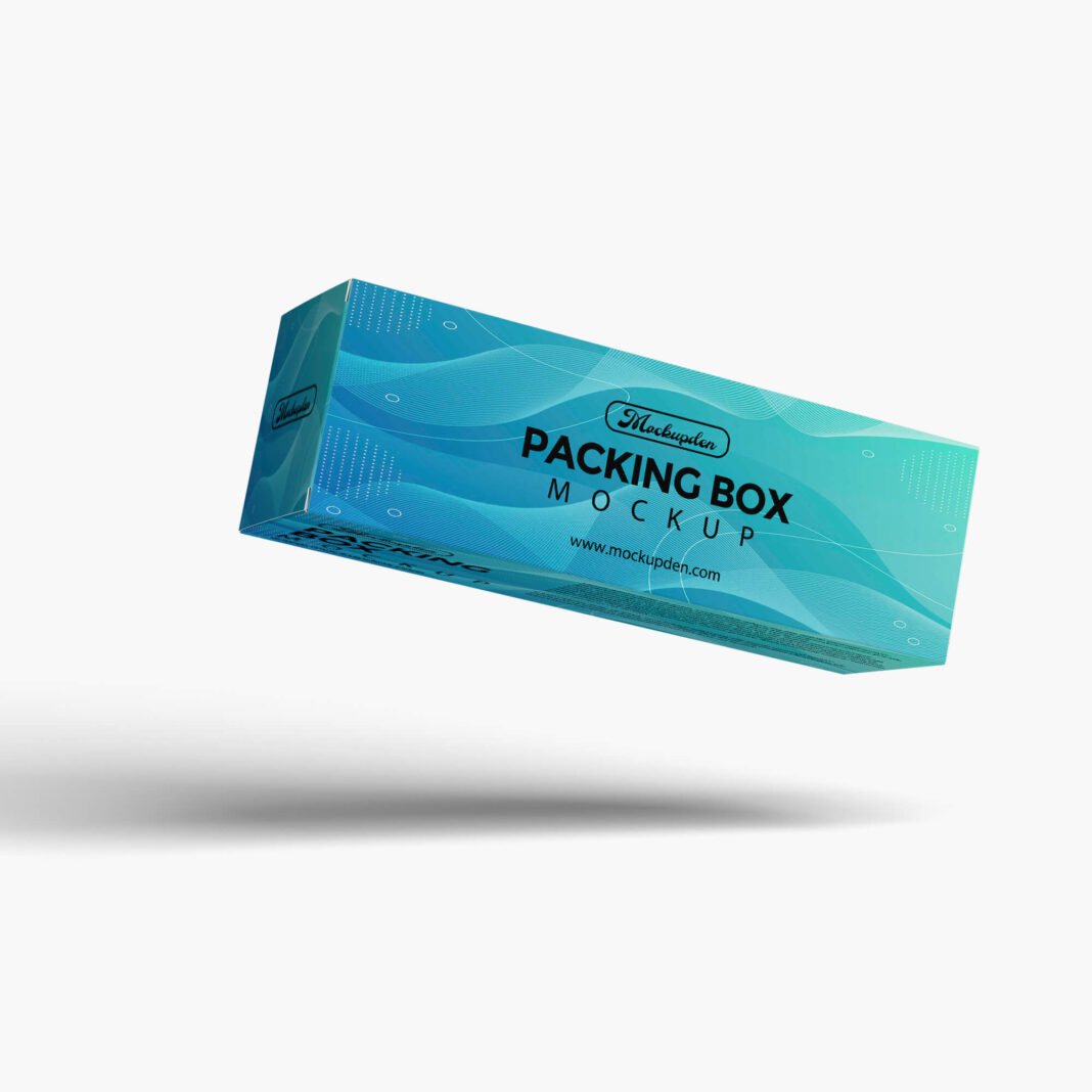 Free Packinging Box Mockup PSD Template- Mockup Den