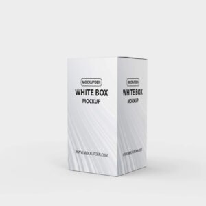 Free White Box Mockup PSD Template - Mockup Den