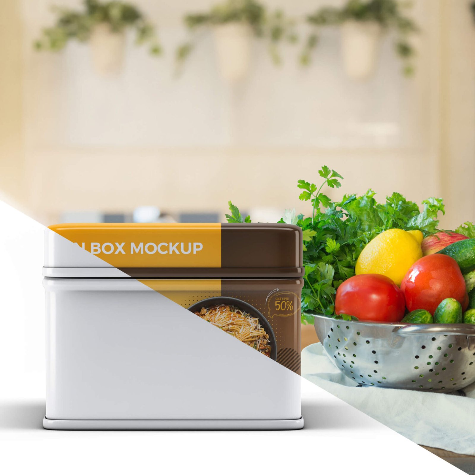 Free Tin Box Mockup PSD Template - Mockup Den