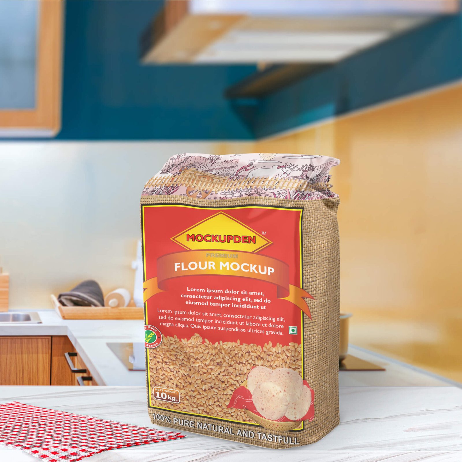 22+ FREE Flour Bag Mockup Packaging PSD Templates