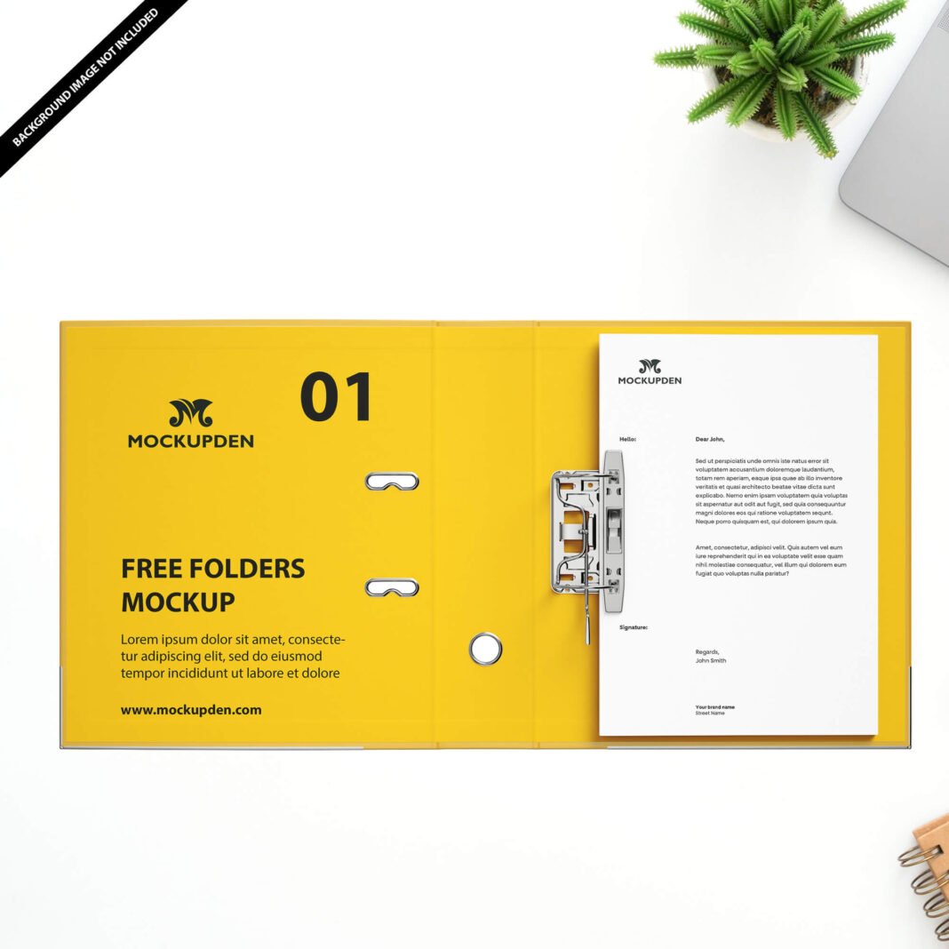 Free Folders Mockup PSD Template - Mockup Den