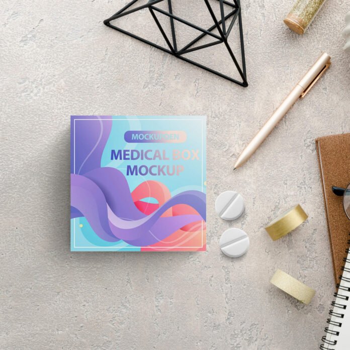 Free Medical Box Mockup PSD Template - Mockup Den