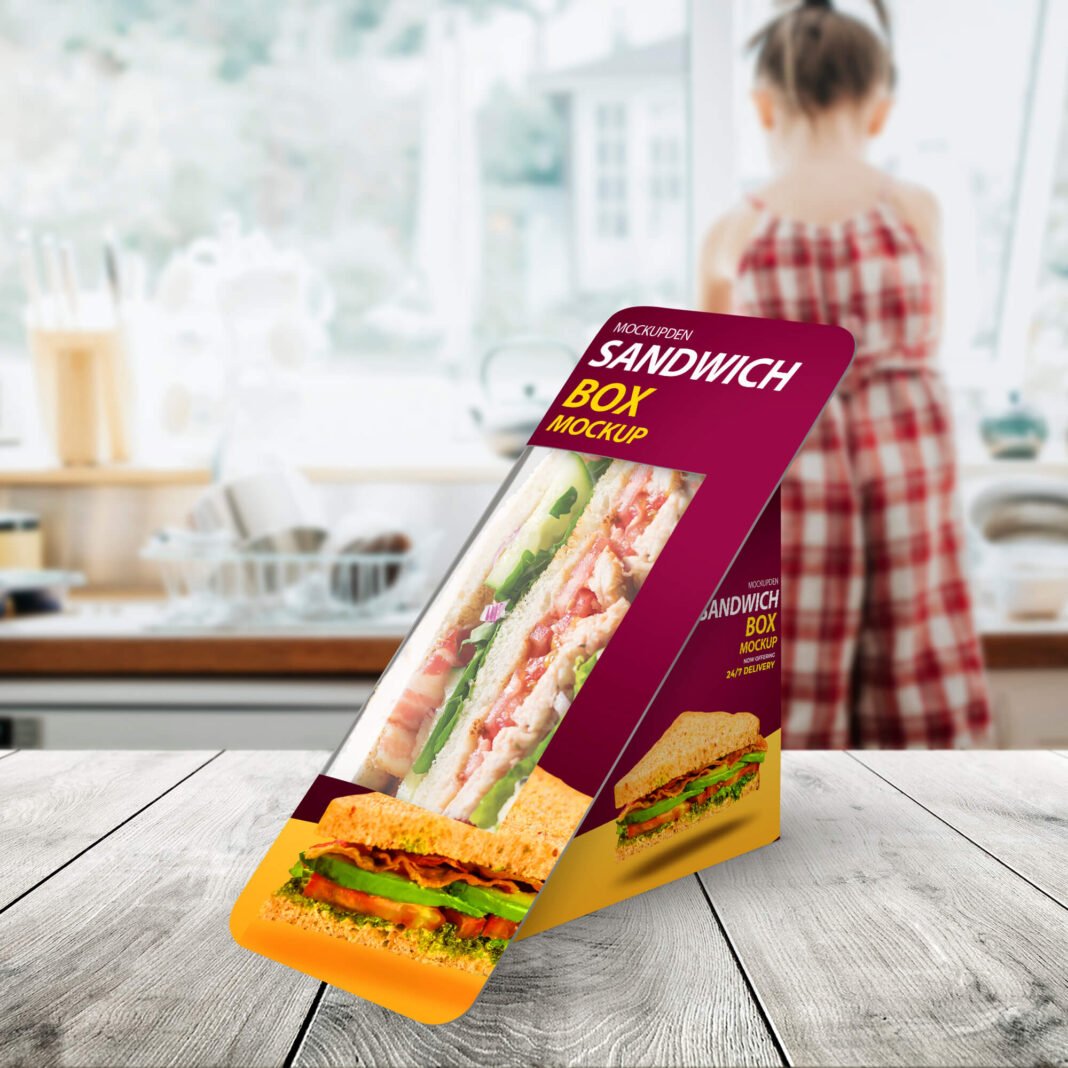 Free Sandwich Box Mockup PSD Template - Mockup Den