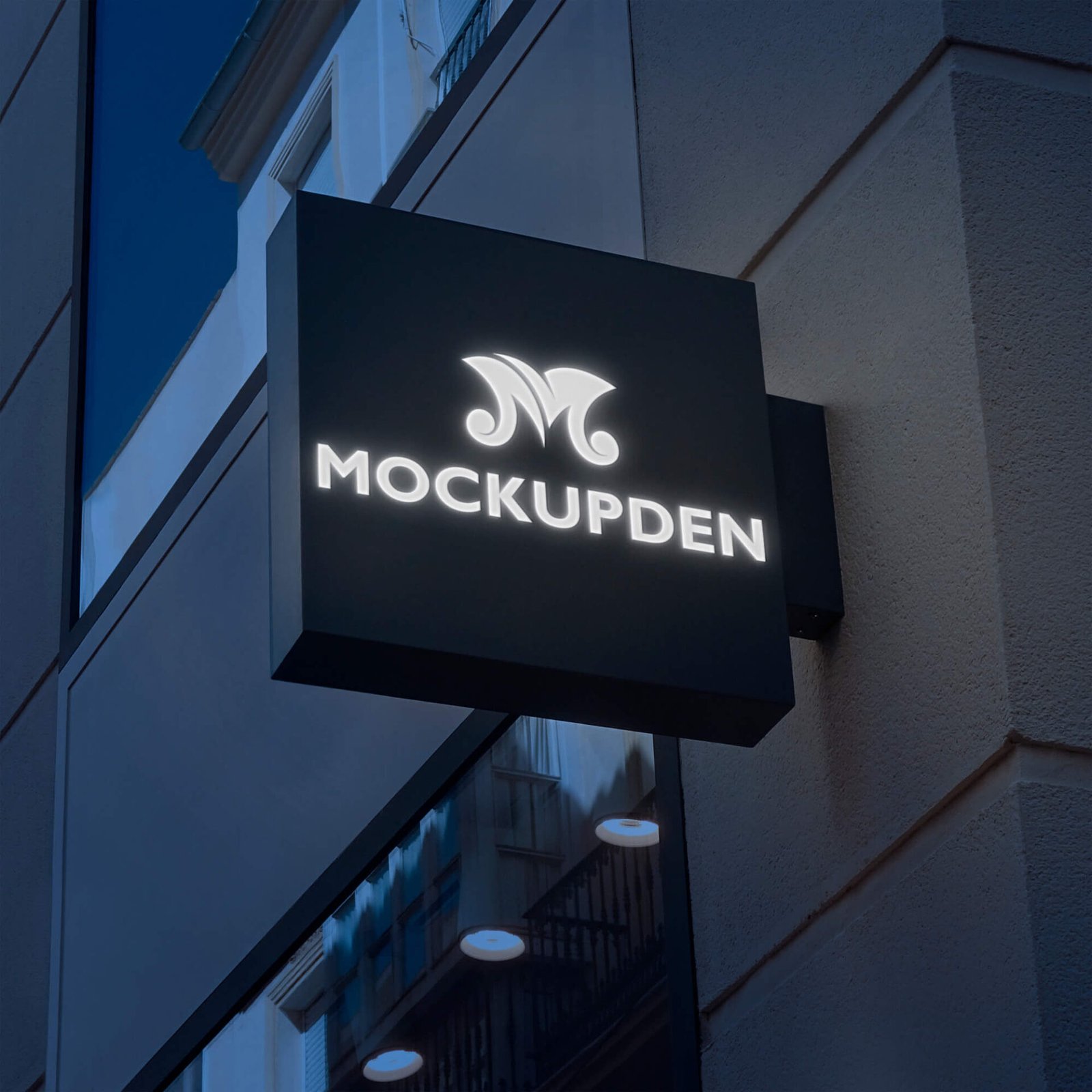 Free Sign Logo Mockup PSD Template - Mockup Den