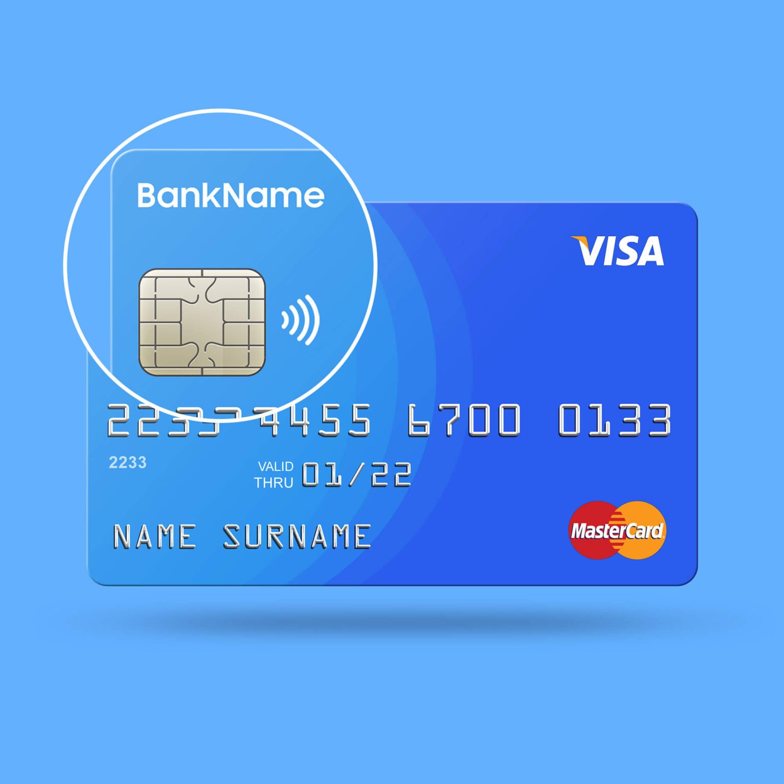 ATM Card Free Mockup PSD Template - Mockup Den