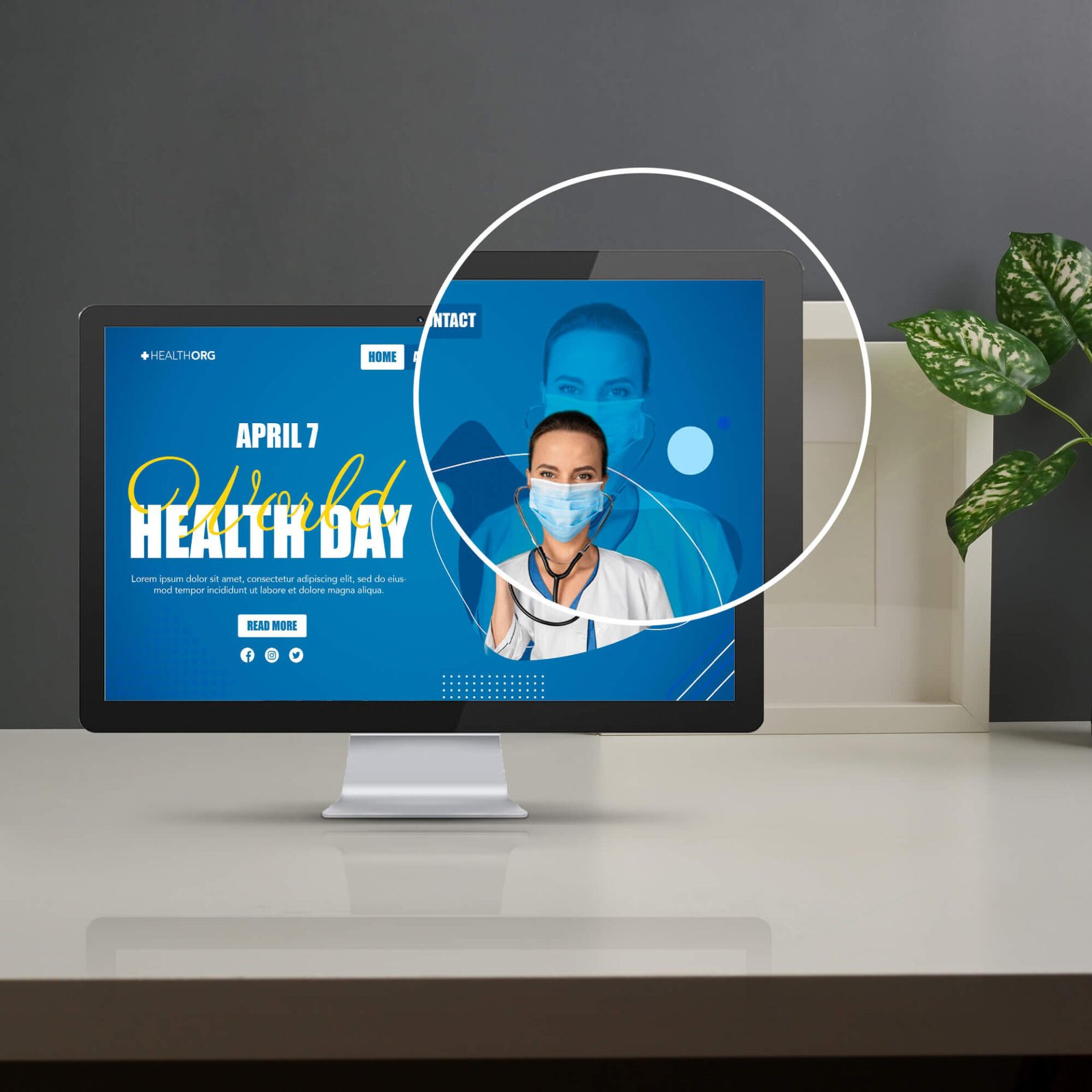 Computer Screen Mockup FREE PSD Template - Mockup Den