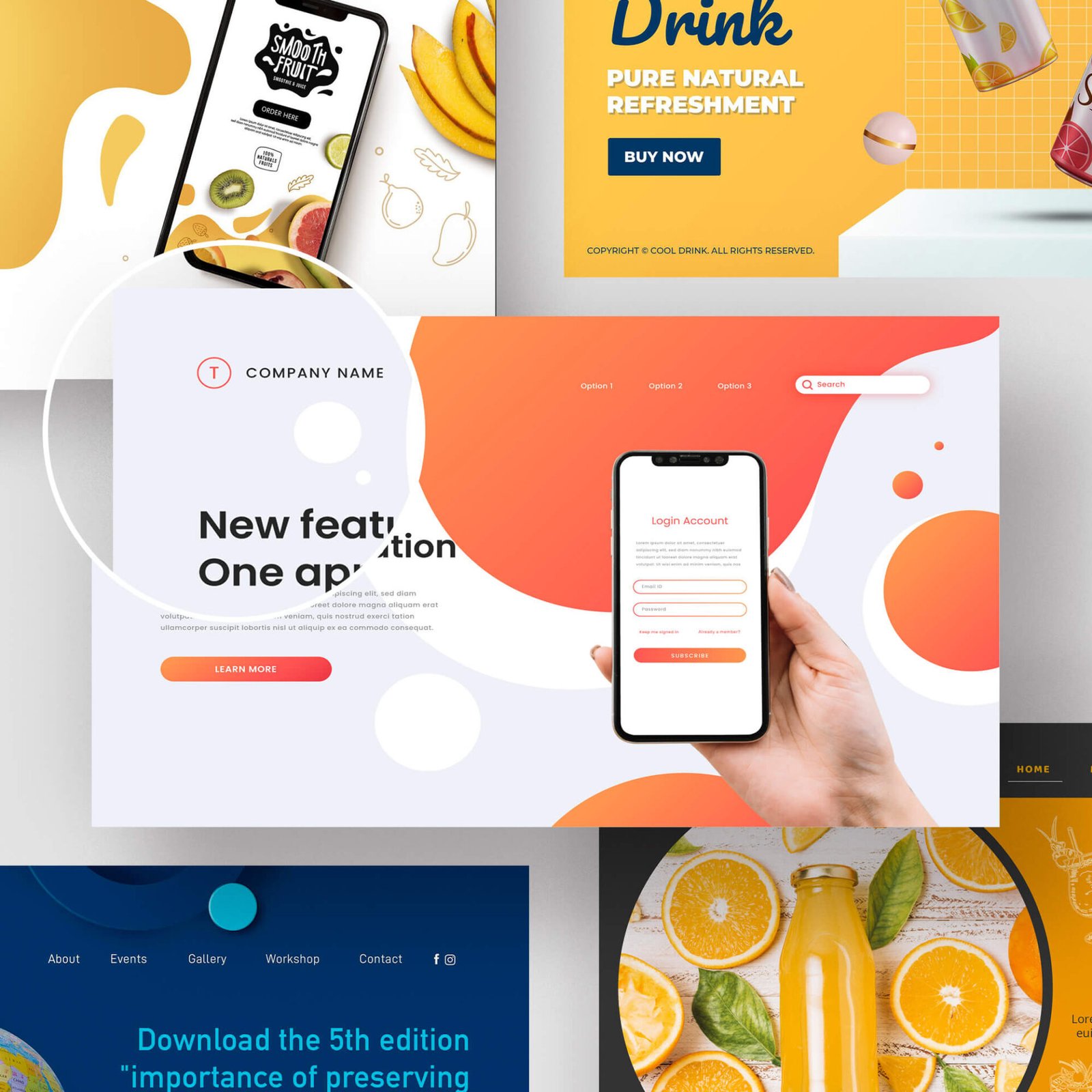 Free Web Screen Mockup PSD Template - Mockup Den