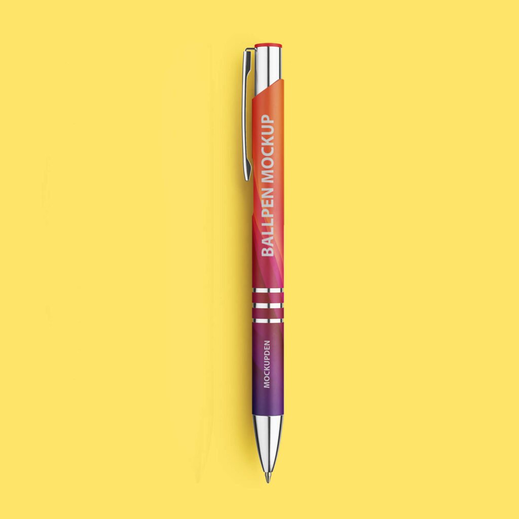 Free Ball pen Mockup PSD Template - Mockup Den