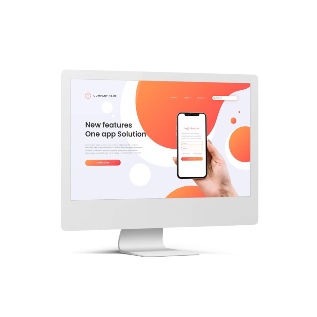 Free Desktop Screen Mockup PSD Template - Mockup Den