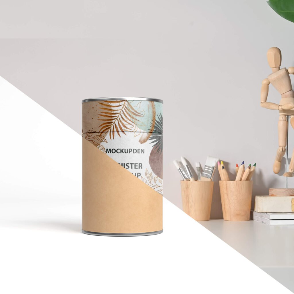 25+ Best FREE Canister Mockup Packaging PSD Templates