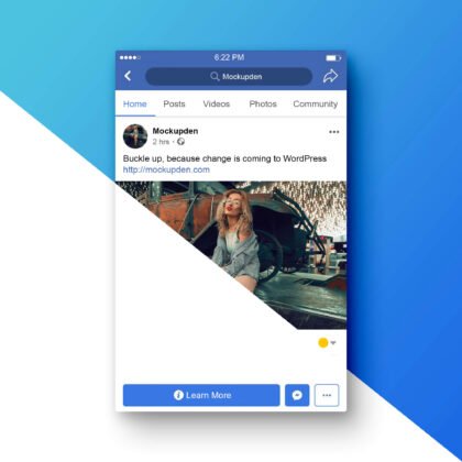 Free Facebook Ads Mockup PSD Template - Mockup Den