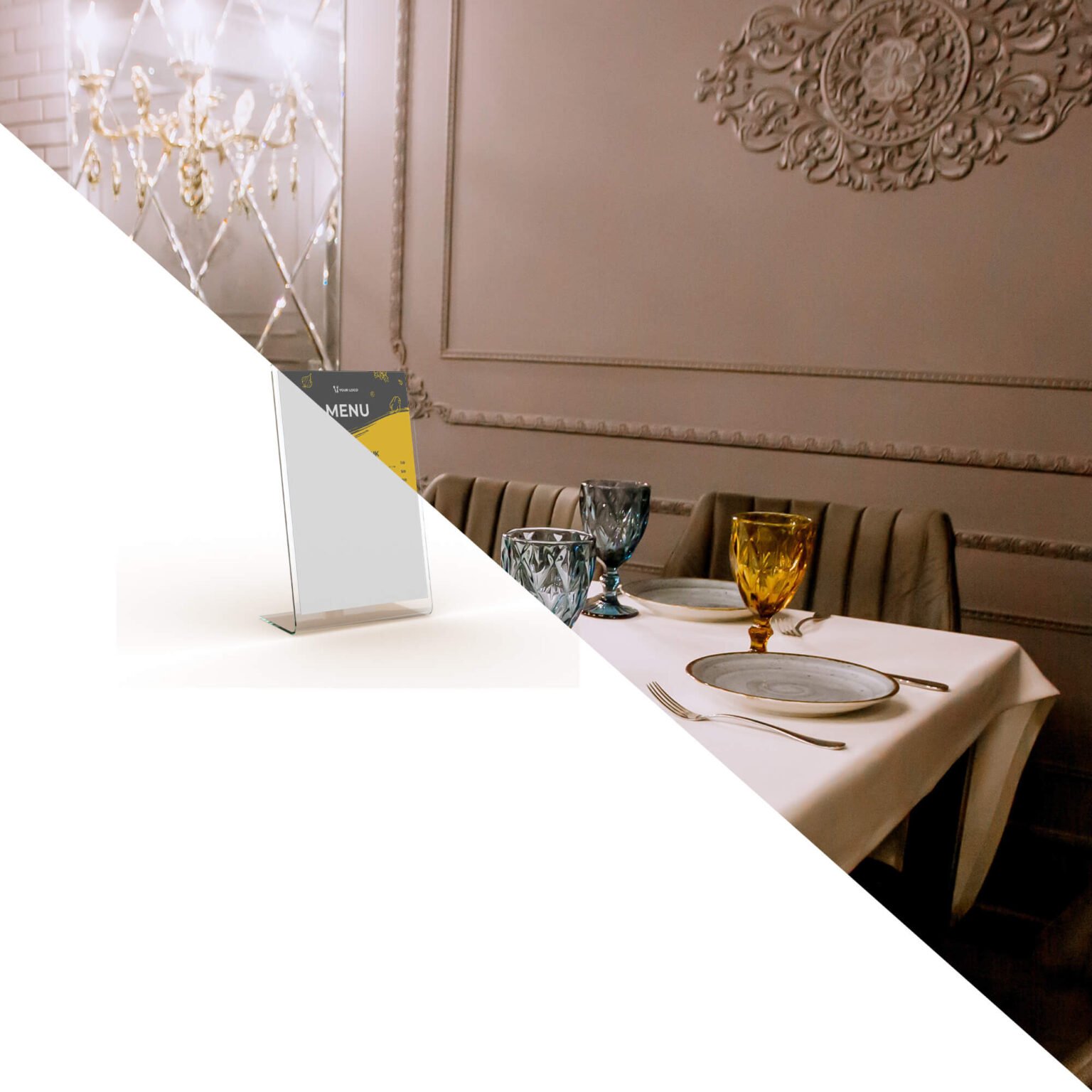 Free Restaurant Table Mockup PSD Template - Mockup Den