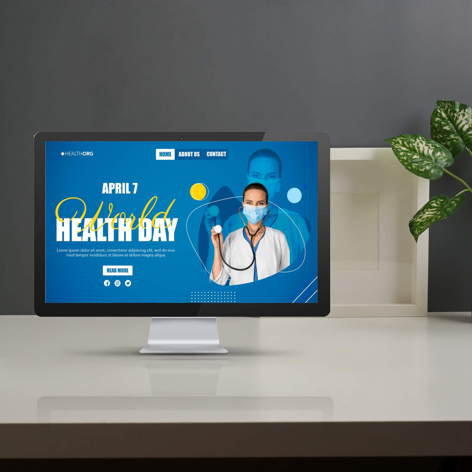 Computer Screen Mockup FREE PSD Template - Mockup Den