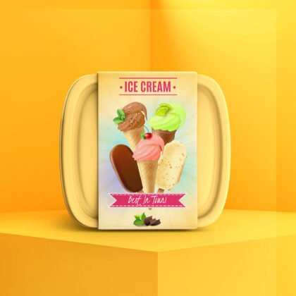 Free Ice Cream Box Mockup PSD Template - Mockup Den