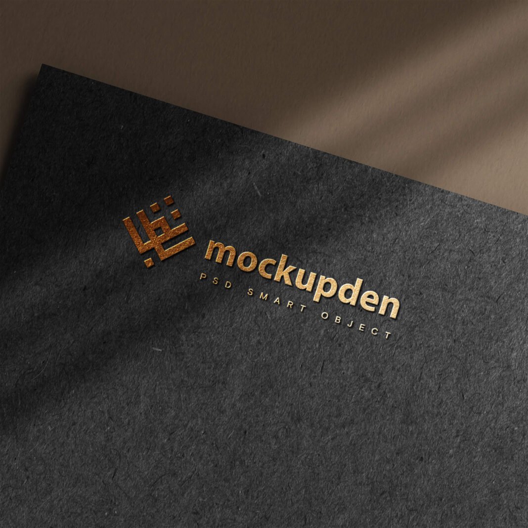 Free Paper Logo Mockup PSD Template - Mockup Den